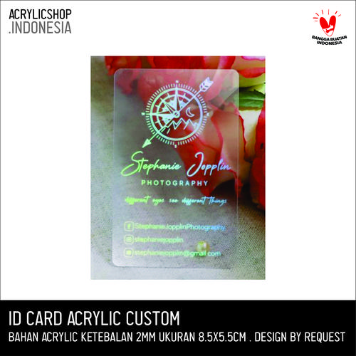 Jual Custom ID Card Acrylic / Name Tag Akrilik / Kartu Nama Akrilik - 1 ...