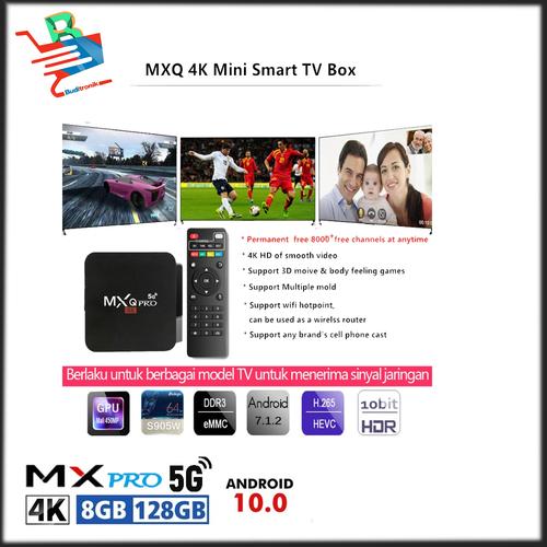 Jual Android TV BOX 8/128 GB MXQ Pro 4K Smart Internet TV Free Media ...