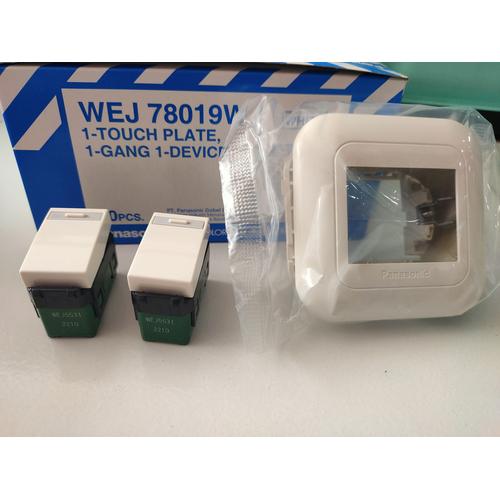 Jual PANASONIC SAKLAR SERI GANDA DOUBEL WEJ78029 + WEJ5531 WIDE SERIES ...