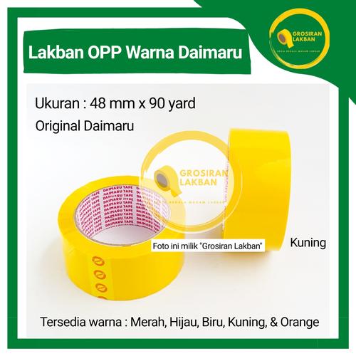 Promo OPP Tape Warna Kuning 2 Inch Daimaru Lakban 48mm x 90y Isolasi ...