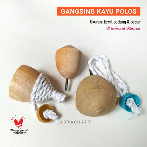 Jual Mainan anak tradisional gasing kayu murah polos - Ukuran kecil ...