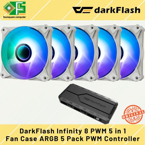 Jual Fan Casing Darkflash Infinity 8 PMW A-RGB 12 cm 5 Pack With ...