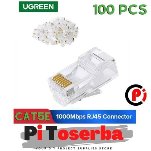 Jual UGREEN 20802 100PCS UTP RJ45 KONEKTOR KABEL LAN JARINGAN CAT5 ...