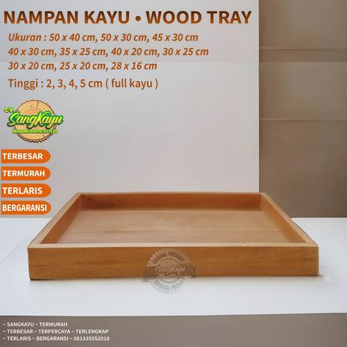 Jual Nampan kayu besar kotak kayu murah baki kayu Wood Tray full kayu ...