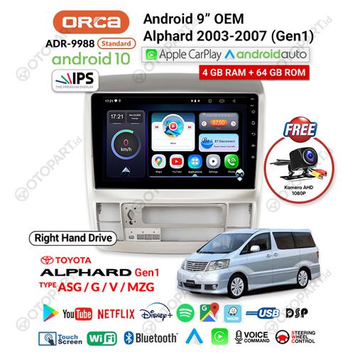 Jual Head Unit Android Auto CarPlay 9″ inch ALPHARD Gen 1 2003-2007 ...