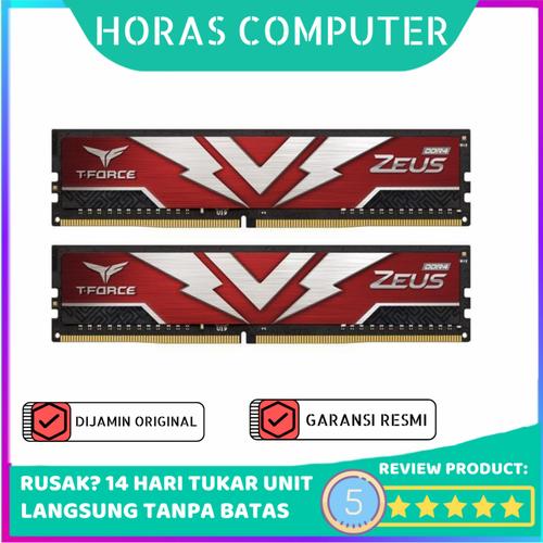 Jual RAM TeamGroup T-Force Zeus 16GB ( 8 x 2 ) PC 25600 3200MHz DDR 4 ...