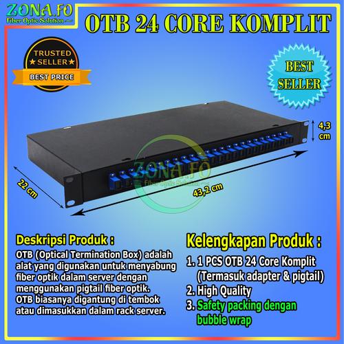 Jual OTB 24 CORE SC UPC SINGLE MODE / ODF FTTH / FIBER OPTIC TERMINAL ...