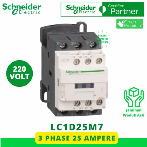 Promo Kontaktor 3P 25A 3 Phase 25 Ampere LC1D25M7 Schneider Contactor ...