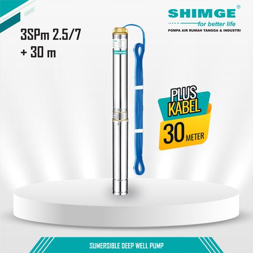 Jual Shimge Pompa Sumersible Deep well Pump Type 3SPm 2,5 Plus Kabel ...