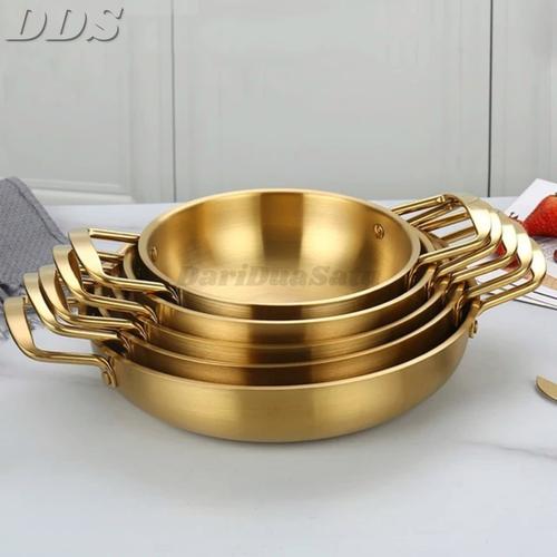 Jual Panci Masak Korea Ramen Noodle Soup Pot Gold Ramyeon Korean Pan ...