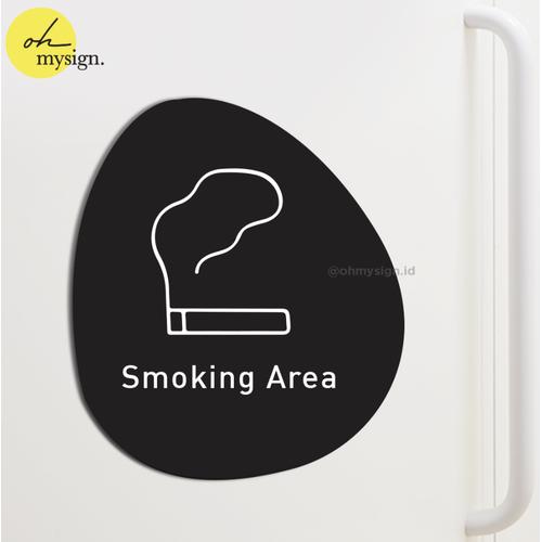 Jual Tulisan Smoking Area Sign Board Akrilik Tempel Dinding Papan ...