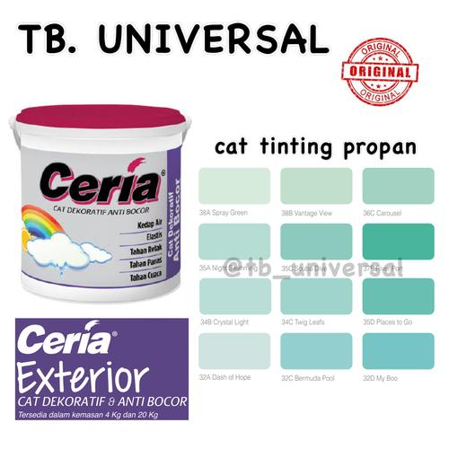Jual CAT TEMBOK PROPAN CERIA 6000 EKSTERIOR KODE 38A-37E - SPRAY GREEN ...