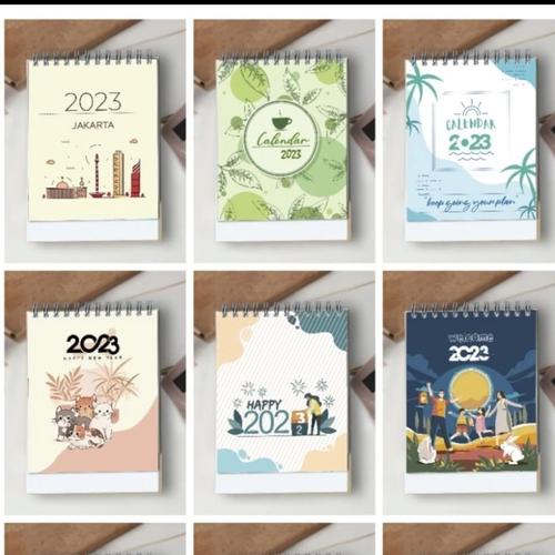 Jual GROSIR 2 Kalender Meja Duduk Mini 2023 Portable Kalender kecil ...