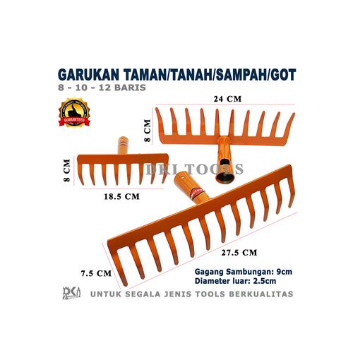 Jual Garuk Garukan Sampah Got Taman Rumput Tanah 8 10 12 Baris Tanpa ...