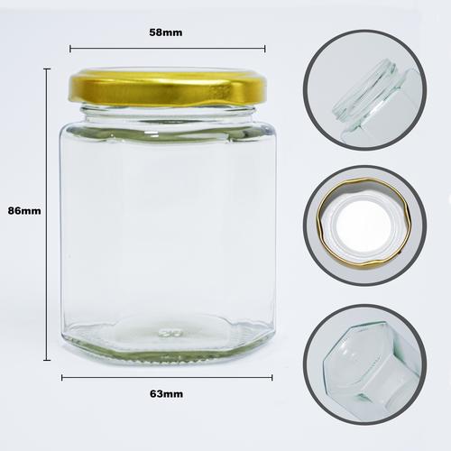 Jual Botol Kaca Hexagonal Glass Jar Toples Madu Selai Aneka Ukuran ...