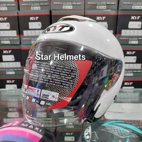 Jual Helm Half Face KYT Kyoto Solid White Gloss - M - Jakarta Barat ...