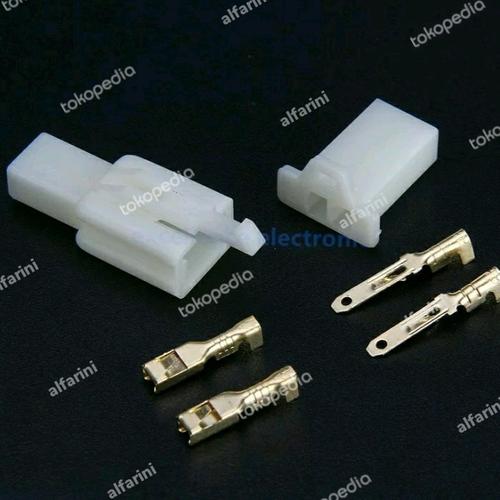 Jual SOKET MOTOR KONEKTOR KABEL 2 PIN KECIL MOTOR MOBIL MALE FEMALE ...