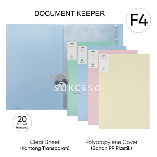 Jual Joyko Document Keeper F4 20 Pocket / Map File Dokumen Warna Pastel ...
