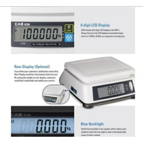 Jual Timbangan Meja Digital CAS SW-II Double Display 3 Kg 6 Kg 15 Kg 30 Kg - Jakarta Barat ...