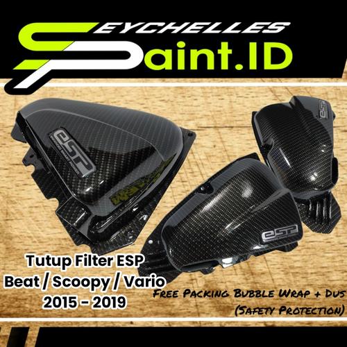 Jual Cover Carbon Tutup Box Filter Beat Scoopy Vario Esp Motif Kevlar ...