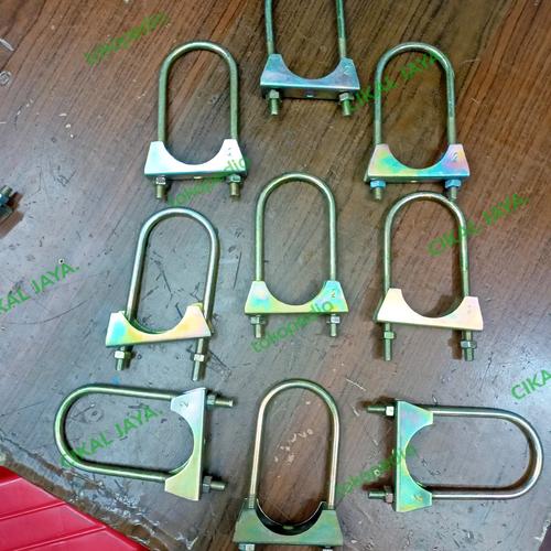 Jual klem pipa 1,1/2 inch untuk 2 pipa / u bolt knalpot besi panjang ...