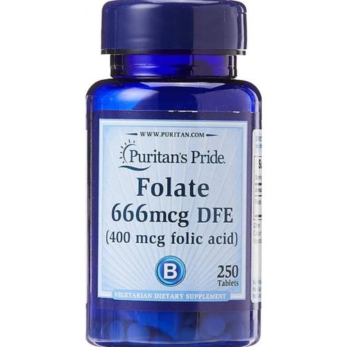 Jual Puritan's Pride Folate 666 1333 Mcg 250 Tablets Puritan Folic Acid ...