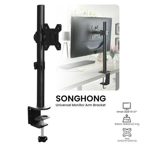 Jual Universal Bracket monitor desk clamp 17 - 27 inch jepit meja adjus ...