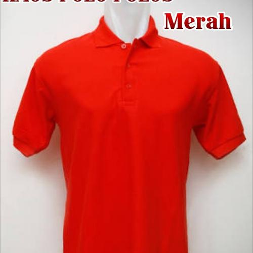 Jual KAOS POLO POLOS MERAH - KAOS LAKOS - POLO MERAH - KAOS POLOS - S ...