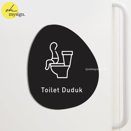 Jual Tulisan Toilet Duduk Sign Board Akrilik Tempel Dinding Papan ...