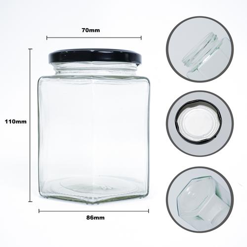 Jual Botol Kaca Hexagonal Glass Jar Toples Madu Selai Aneka Ukuran ...