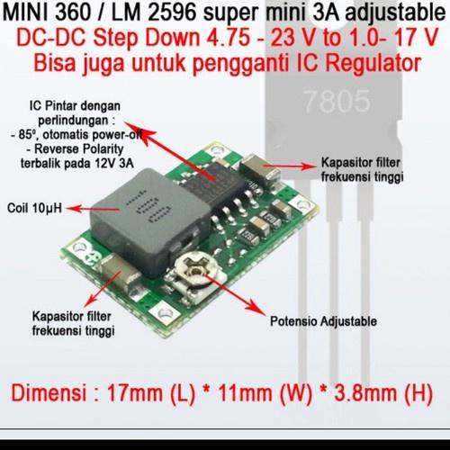 Jual Mini 360 Ini adalah modul step down terimut saat ini gan ...