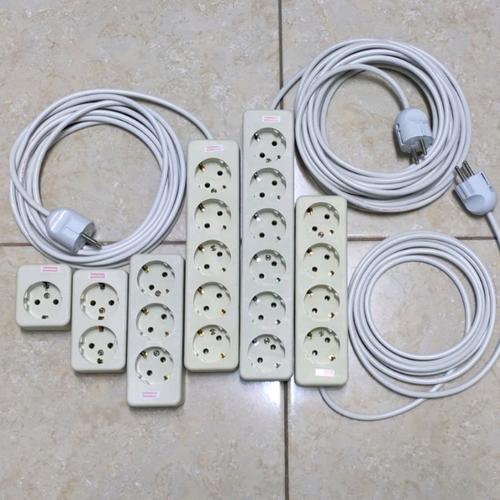 Jual stop kontak uticon 6 lobang 1 2 3 4 5 6 7 8 9 10 meter terminal uticon - 1 LOBANG, 1.5meter ...