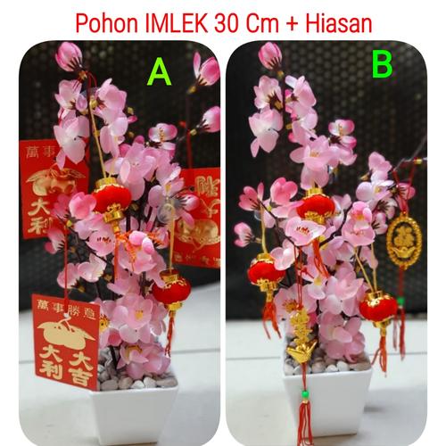 Jual Hiasan Pohon imlek meihua angpao sakura 30 cm paket hiasan lampion ...