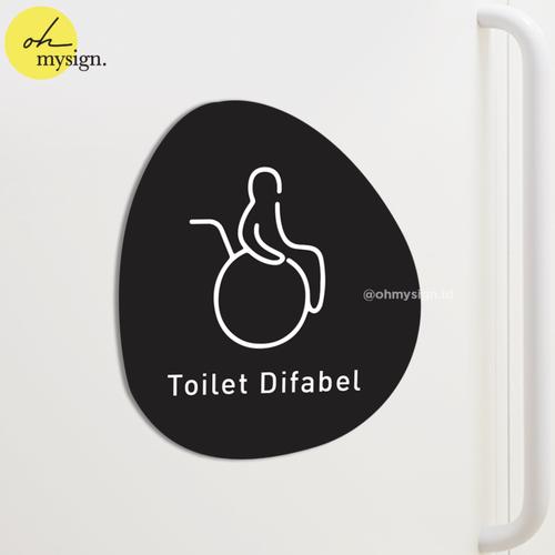 Jual Tulisan Toilet Difabel Sign Board Akrilik Tempel Dinding Papan ...