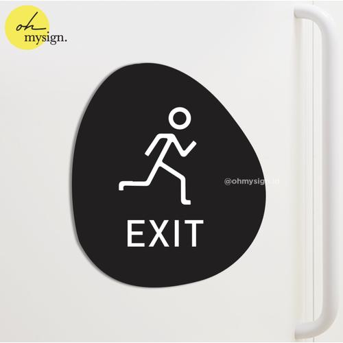 Jual Tulisan Exit Sign Board Akrilik Tempel Dinding Papan Acrylic ...