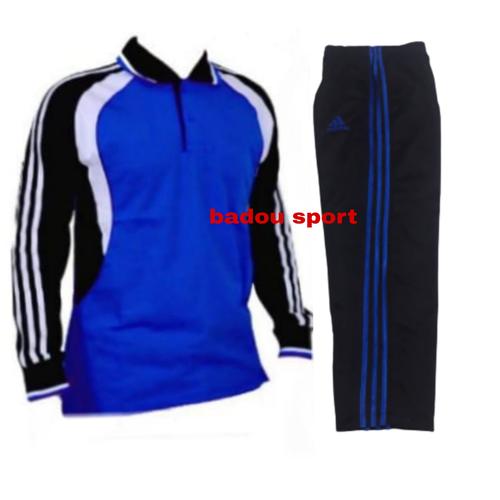 Jual SETELAH BAJU OLAHRAGA SET KAOS TRAINING PANJANG PRIA WANITA - Biru ...