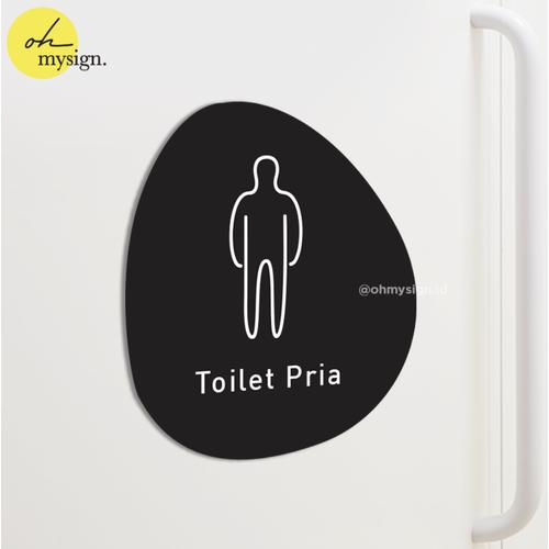 Jual Tulisan Toilet Pria Sign Board Akrilik Tempel Dinding Papan ...