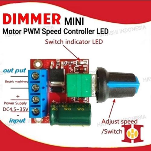 Jual 5A DC 3-35V PWM Motor Speed Dimmer Controller Lampu LED Dimer 90W ...