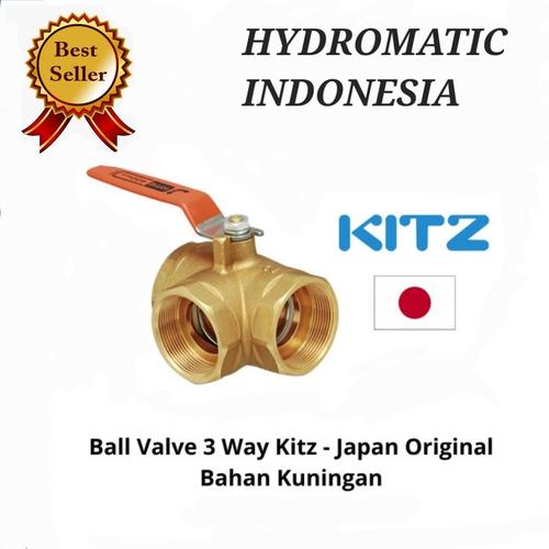 Jual BALL VALVE BRASS 3 WAY KITZ / CABANG TIGA KUNINGAN KITZ ORIGINAL - 3/4" INCH - Jakarta ...