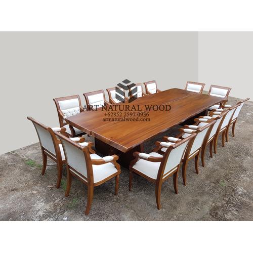 Jual MEJA RAPAT KANTOR KAYU BESAR MEJA KANTOR MEWAH KAYU TREMBESI SOLID ...
