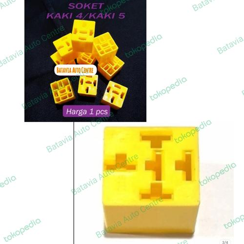 Jual Soket Rumah Relay Kaki 4 Kaki 5 Kuning Perbuah High Quality - Kota ...