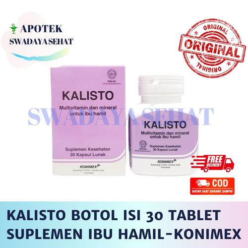 Jual KALISTO Botol Isi 30 Tablet Suplemen Ibu Hamil Menyusui Konimex ...