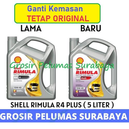 Jual Original Scan Oli Shell rimula R4X R4 Plus R4Plus galon 5ltr 5 ...