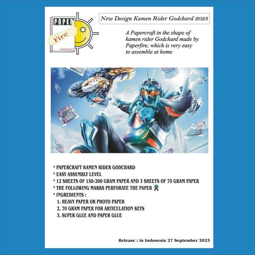 Jual papercraft Kamen rider godchard BELUM RAKIT - Kab. Probolinggo ...