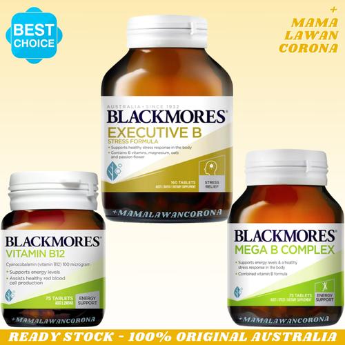 Jual Blackmores Mega B Complex 75 Tablets Vitamin B12 Executive Stress ...