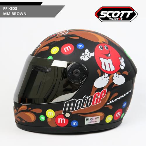 Jual Helm SCOTT FF KIDS / MM Black / All Size / Helm Anak Full Face ...