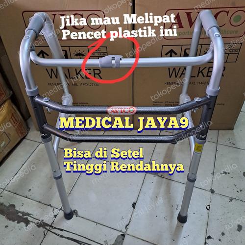 Jual Walker Tanpa Roda Avico Alat bantu Jalan Lansia Kuat Beban 100kg ...