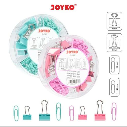 Jual Paper Clip Set / Penjepit Kertas Berwarna Joyko - Merah Muda ...
