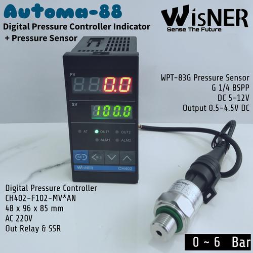 Jual CH402 Pressure Controller 0-6Bar 600kPa 6000mBar include Sensor 6 ...
