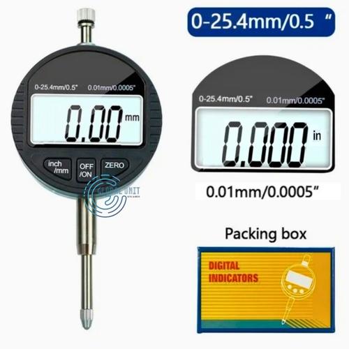 Jual 0-25.4mm/1" 0,01 mm Digital Dial Micro Indicator Gauge DTI Test ...